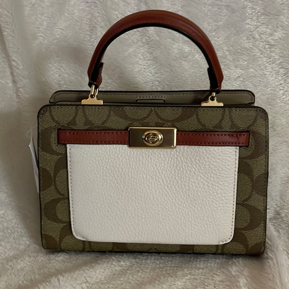 Coach | Bags | Coach Womens Mini Lane Top Handle In Signature Canvas ...